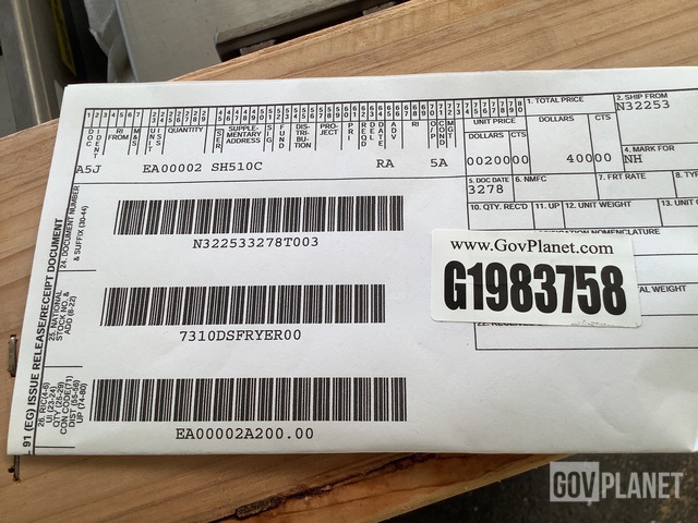 (1) Lang USN50 Deep Fryer & (1) Frymaster H17SC Electric Fryer in ...