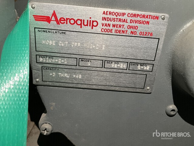 (1) Aeroquip S1104-2-1 Hose Cut Off Machine & (1) Box of Hose ...