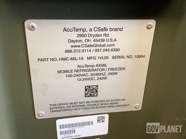 Surplus CSafe AcuTemp AX56L Mobile Refrigerator/Freezer in Kapolei ...