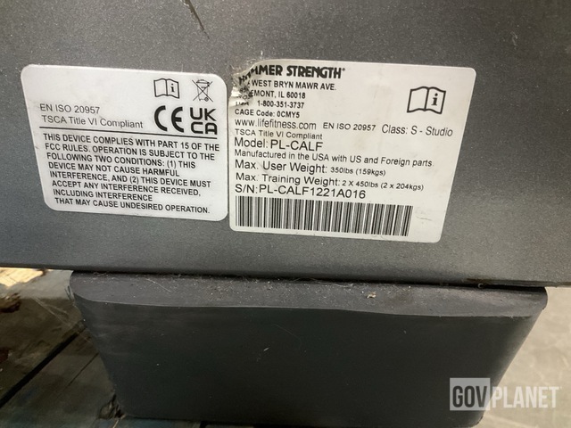 Surplus Hammer Strength PL-CALF Plate-Loaded Seated Calf Raise Machine ...