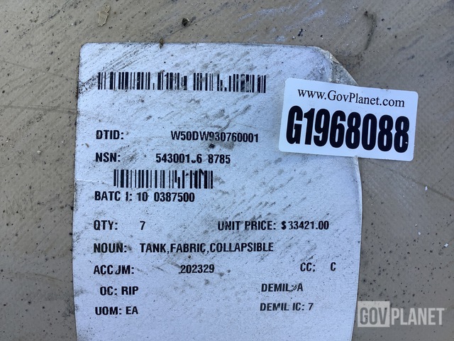 Surplus GTA Containers GTA-50KF-01-IPDS Collapsible Fuel Tank in South ...