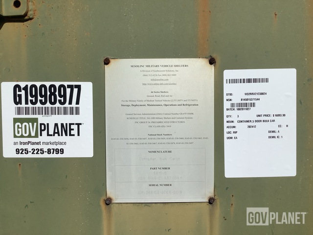 Surplus Sesolinc 6610-5 Storage Container in Lake Butler, Florida ...