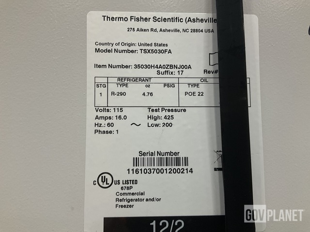 Surplus Thermo Fisher TSX5030FA Auto Defrost Freezer in Chambersburg, Pennsylvania, United ...