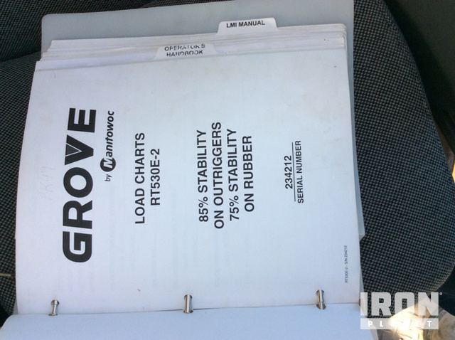 2013 Grove RT530E-2 Rough Terrain Crane in La Porte, Texas, United ...