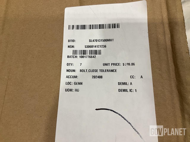 (700) Apollo Aerospace AN176C16 Close Tolerance Bolts in North Las ...