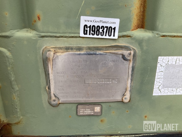 Surplus Charleston Marine CMCI 115A Quadcon Storage Container in ...