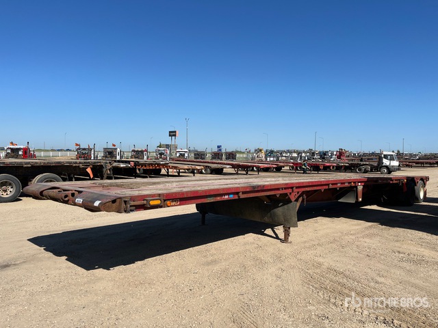 2001 Peerless 40800 kg 48 ft 16-Wheel Flatbed Mid Pro Oilfield Trailer ...