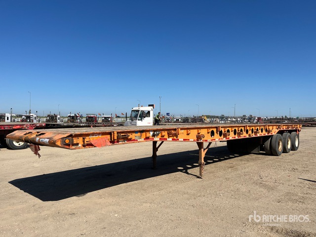 2002 Scona 50 ton 48 ft Tri/A Flatbed Oilfield Trailer | Ritchie Bros ...