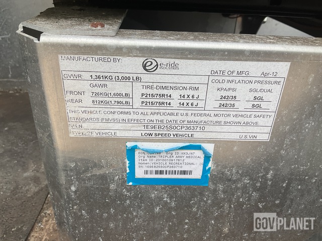 Surplus E-ride industries EXV4 Utility Cart in Kapolei, Hawaii, United ...