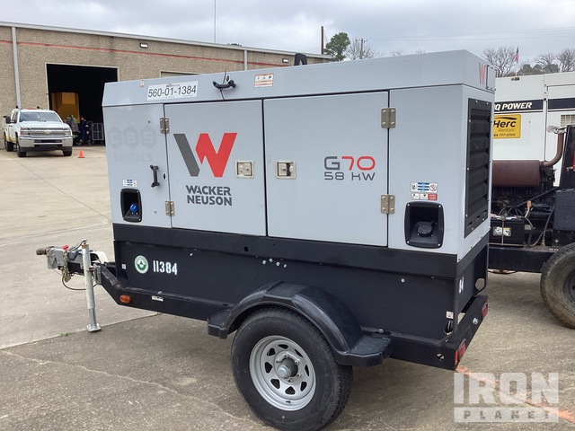 2020 Wacker Neuson G70 58 kW Mobile Generator Set in Longview, Texas ...