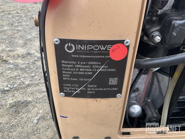 Surplus INI Power Systems IG1000-ICMF Portable Generator Set in Butner ...