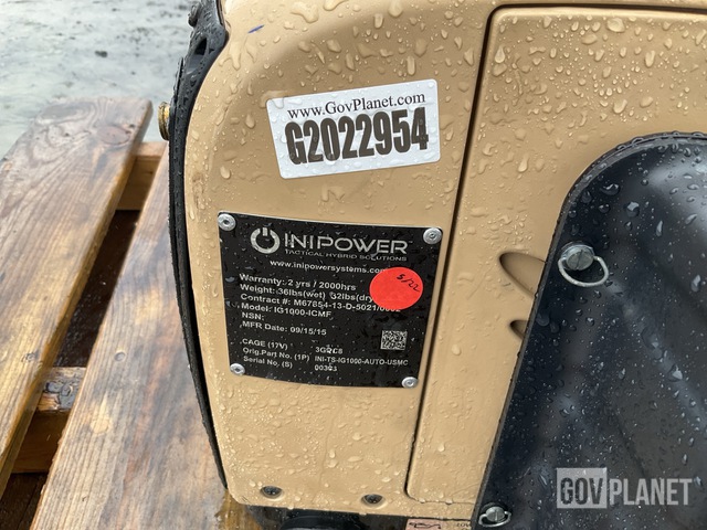 Surplus INI Power Systems IG1000-ICMF Portable Generator Set in Butner ...