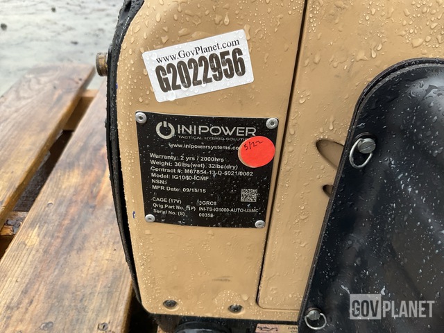 Surplus 2015 INI Power Systems IG1000-ICMF Portable Generator Set in ...