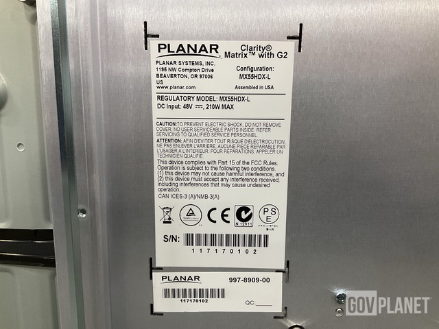 Surplus (4) Planar Clarity Matrix G2 MX55HDX-L LCD Video Displays in ...