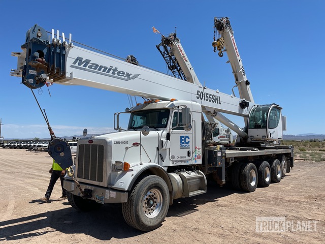 2013 Manitex 50155SHL 100000 lb Articulated Boom on 2014 Peterbilt 365 ...
