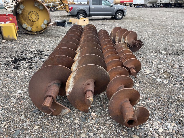 Quantity of (3) Continuous Flight Augers & (2) Brush Cutter Heads in ...