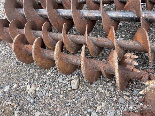 Quantity of (3) Continuous Flight Augers & (2) Brush Cutter Heads in ...