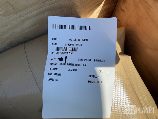 Surplus MPC Containment 9-1-0175 Berm Liner in Hermiston, Oregon ...