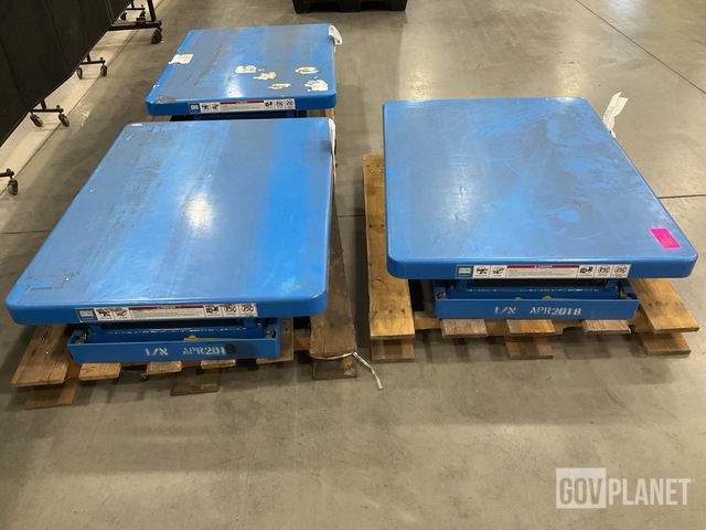 Surplus (3) Bishamon OPTIMUS Lift3K Power Scissor Lift Tables in North ...