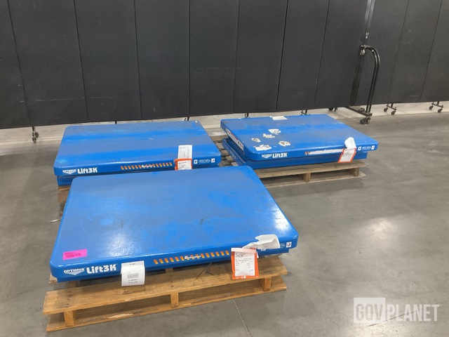 Surplus (3) Bishamon OPTIMUS Lift3K Power Scissor Lift Tables in North ...