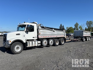 2016 Volvo VHD 10x8 Quad/A Dump Truck w/ Pup End Dump Trailer in ...