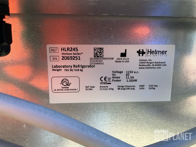 Surplus 2019 Helmer HLR245 Laboratory Refrigerator in Butner, North ...
