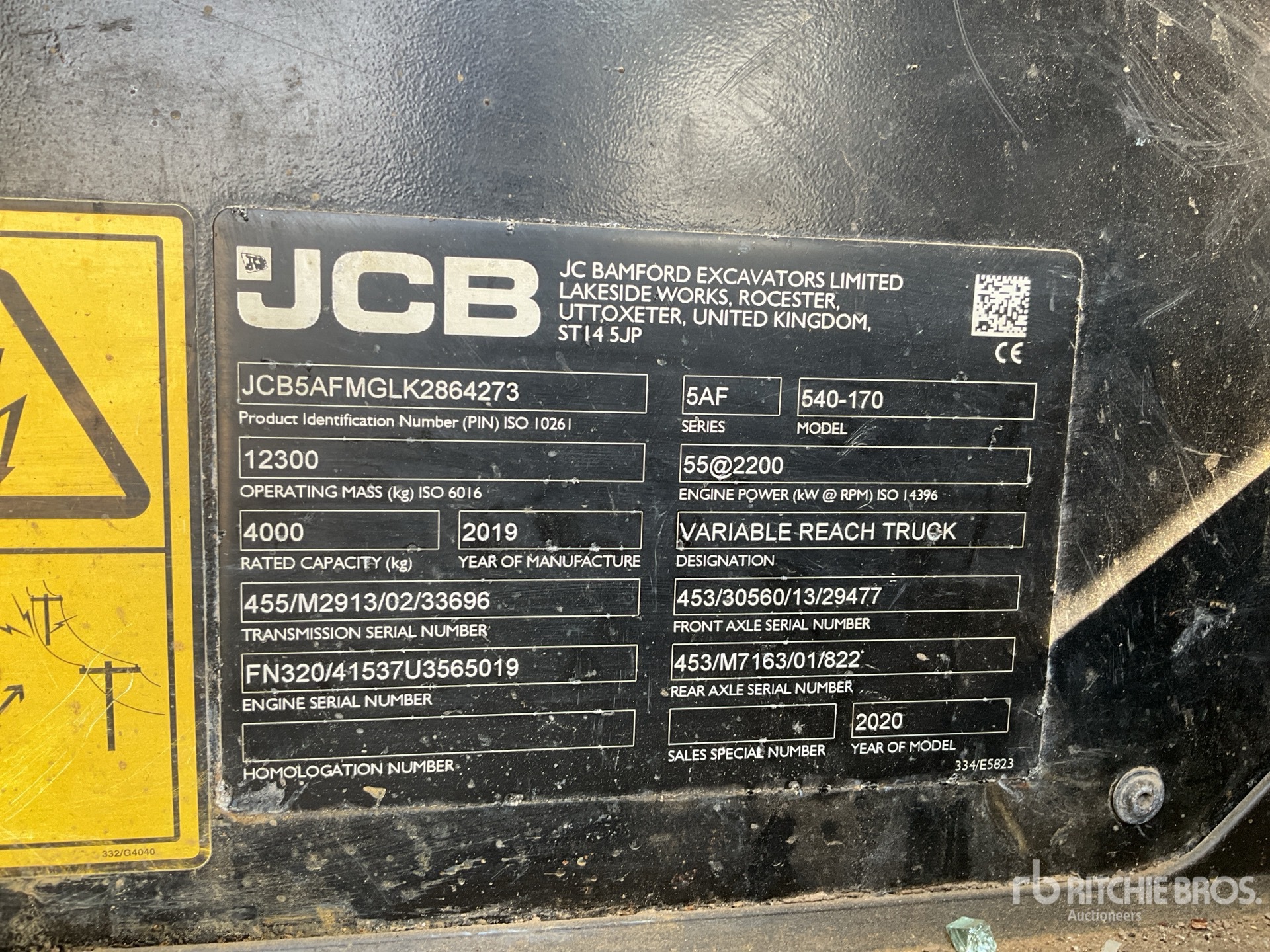 2019 JCB 540-170 رافع تليسكوبى | Ritchie Bros. Auctioneers