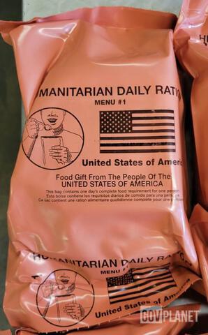 Surplus (6) Cases Humanitarian Daily Ration MRE Meals by SOPAKCO in ...