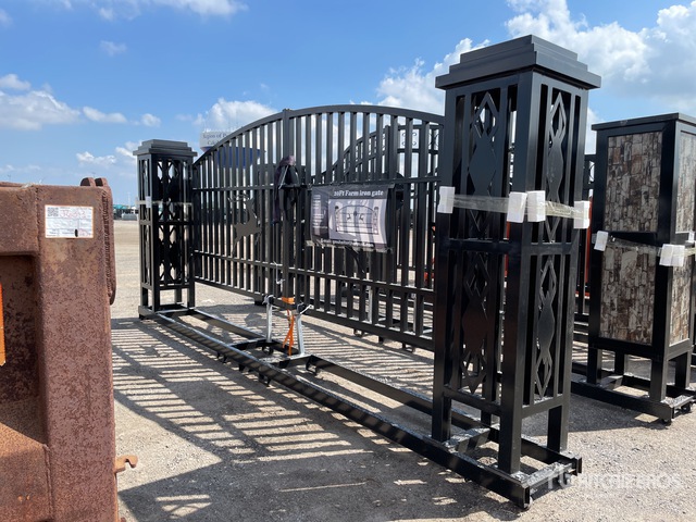2024 GM 20 ft x 5 ft Steel Bi-Parting Farm Gate with Gate Pier E ...