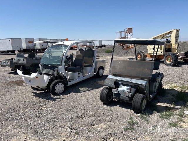 Quantity of (2) - 1 GEM electric cart, 1 EZ-GO Textron golf cart ...