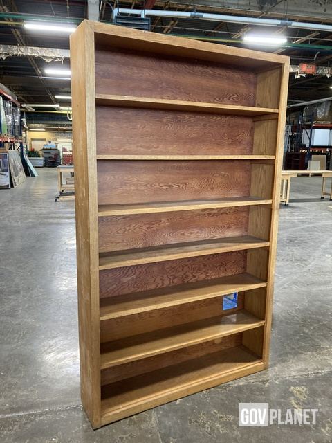 Solid Oak Wood Shelving Bookshelf Home Office Business Workshop Storage ...