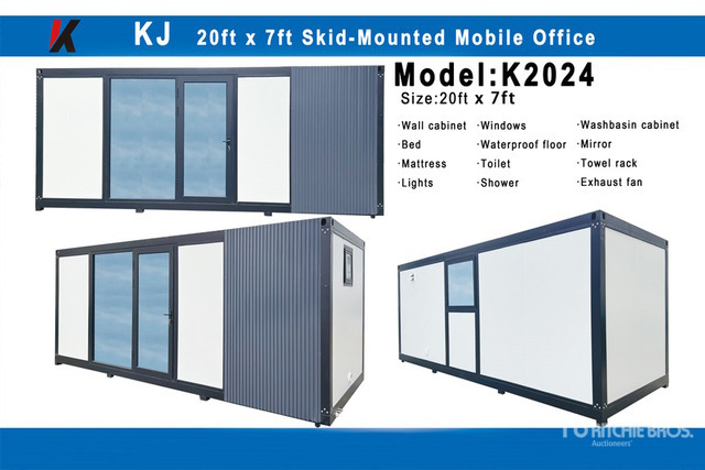 2024 KJ K2024 20 ft x 7 ft Skid-Mounted Mobile Office (Unused ...