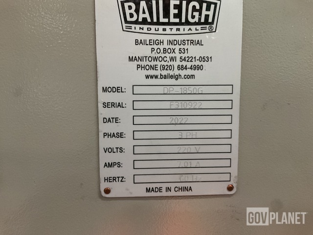 Surplus 2022 Baileigh DP-1850G Drill Press in North Las Vegas, Nevada ...