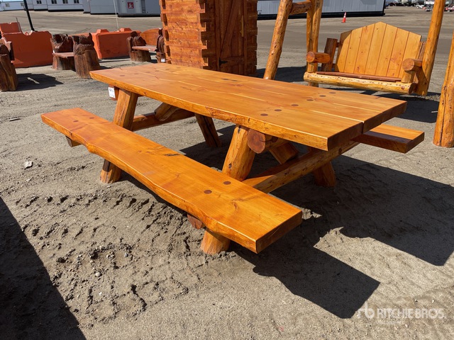 8 ft Artistic Log Picnic Table | Ritchie Bros. Auctioneers