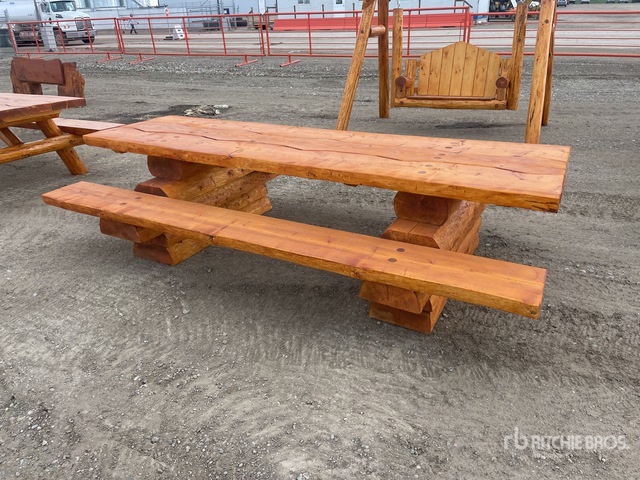 9 ft 6 in Artistic Log Picnic Table | Ritchie Bros. Auctioneers