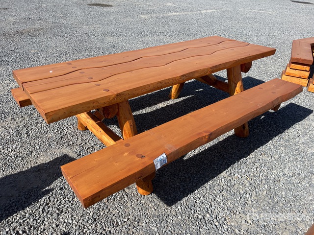8 ft Artistic Log Picnic Table | Ritchie Bros. Auctioneers