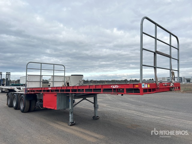 2001 Johnston Trailers 6.8 m Tri/A B-Double Lead Flatbed Trailer ...