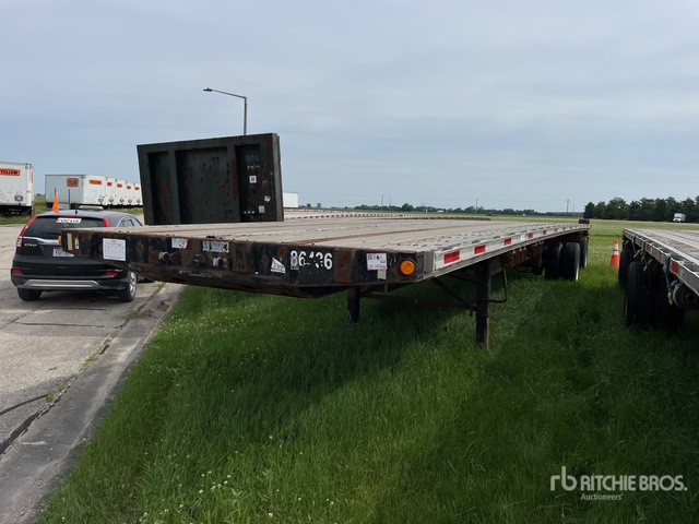 1998 Fontaine LFTW-6-8048WSAWK 48 ft T/A Spread Axle Flatbed Trailer ...