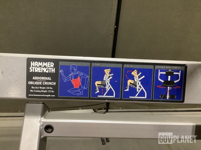 Surplus Hammer Strength Plated-Loaded Abdominal Oblique Crunch Machine ...