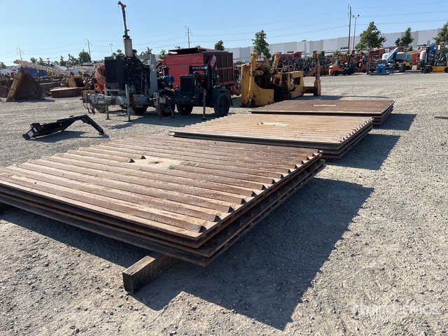 Quantity of (4) Rumble Plate 8 ft x 10 ft Steel Angle Rumble Track Out ...