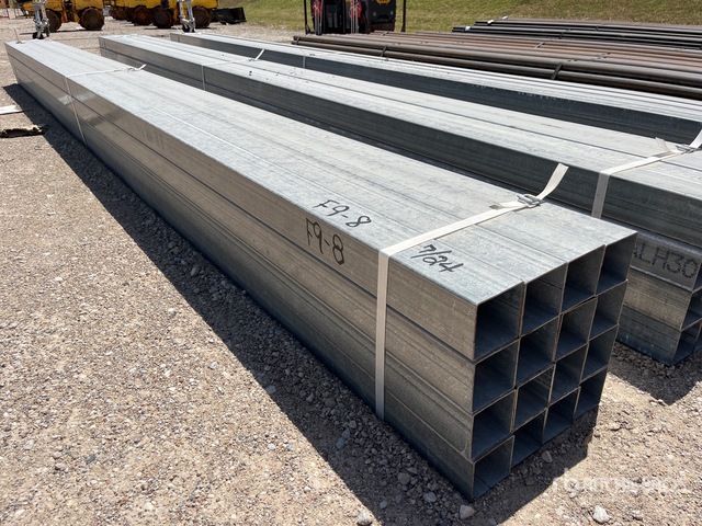 Quantity of (16) 4 in Square Galvanized 12 Gauge Tubing (Unused ...
