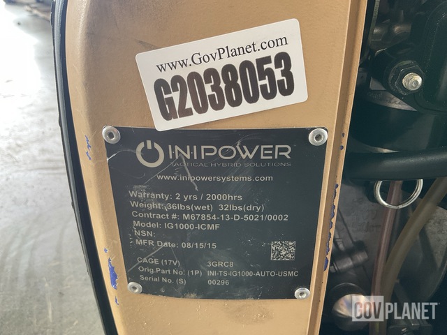 Surplus INI Power Systems IG1000-ICMF Portable Generator Set in Albany ...