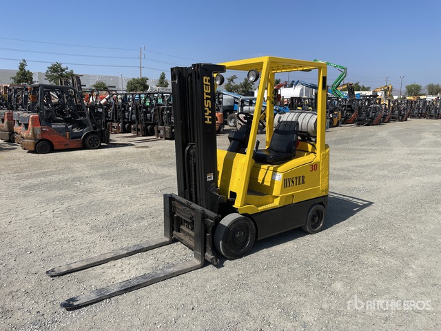 1995 Hyster S30XM 3000 lb Caretilla de Ruedas de Macizas | Ritchie Bros ...