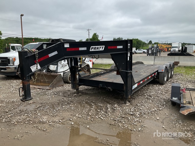 2019 Pratt EZ-2480GN 24 ft Tri/A Gooseneck Ground Load Trailer ...