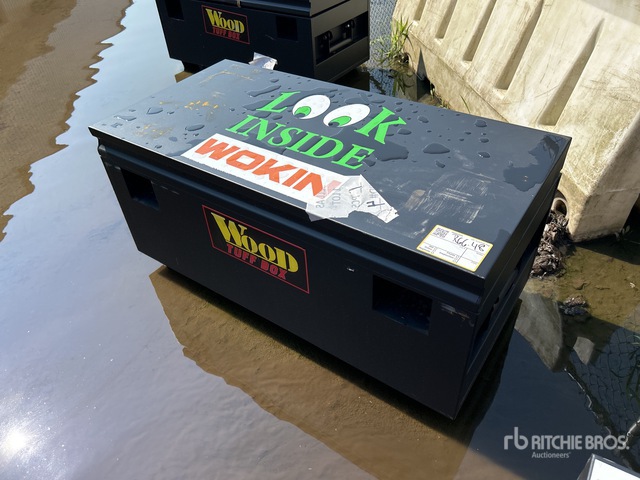 Wood Tuff Box (8) pc Wokin Hydraulic Jack & Jack Stand Kit Job Site Box ...