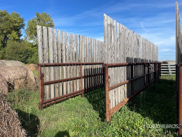 Quantity of (2) 30 ft Free Standing Wind Fences With 8 ft Gate ...