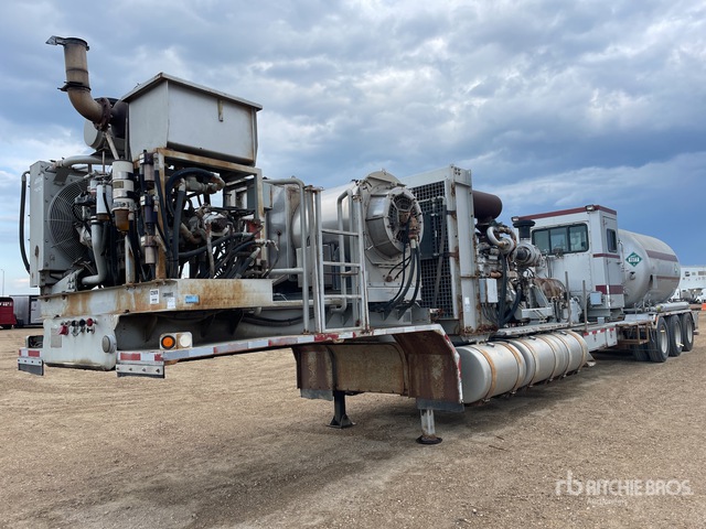 2004 Hydra Rig 1.0 MM Direct Fired Quintiplex N2 Nitrogen Pump Trailer ...