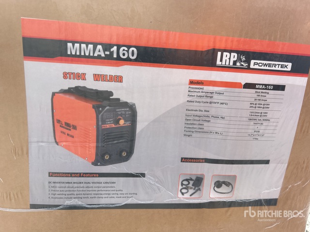 Quantity of (2) 2024 Powertek MMA160 160 A Stick Electric Welder ...