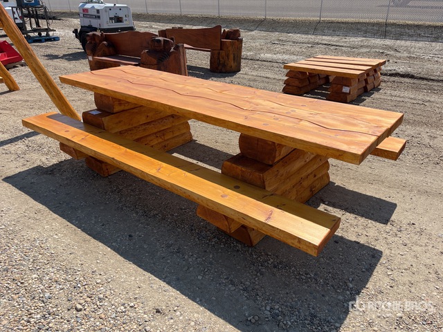 Handcrafted Artistic Top Log Picnic Table | Ritchie Bros. Auctioneers