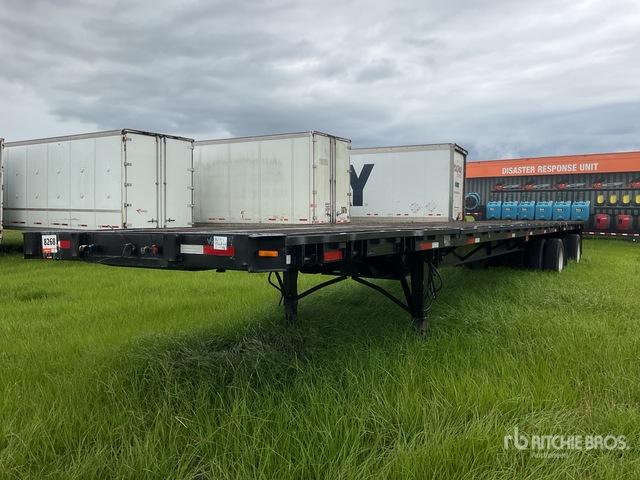 1989 Great Dane GPEWSAR-248 46 ft T/A 46 ft Extendable Flatbed Trailer ...